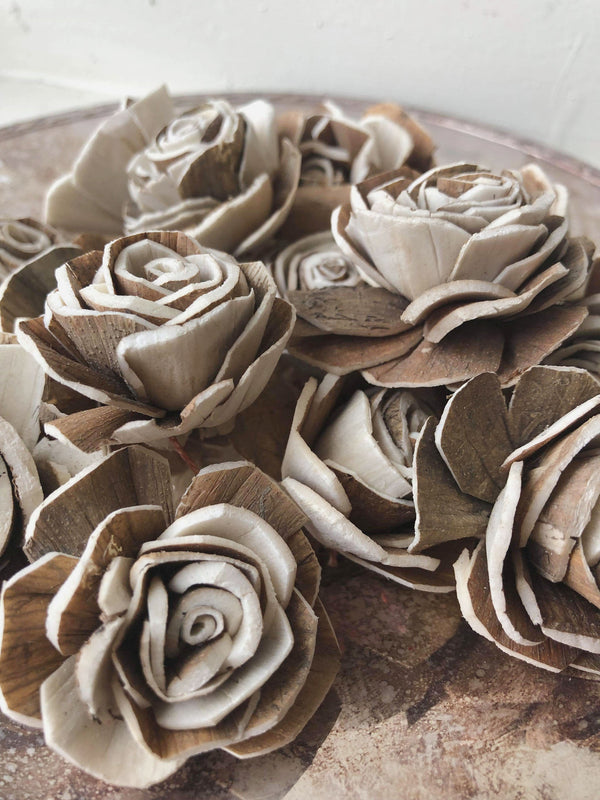The Original Wooden Rose 24 Individual Pink Wooden Roses 1 The Original ...